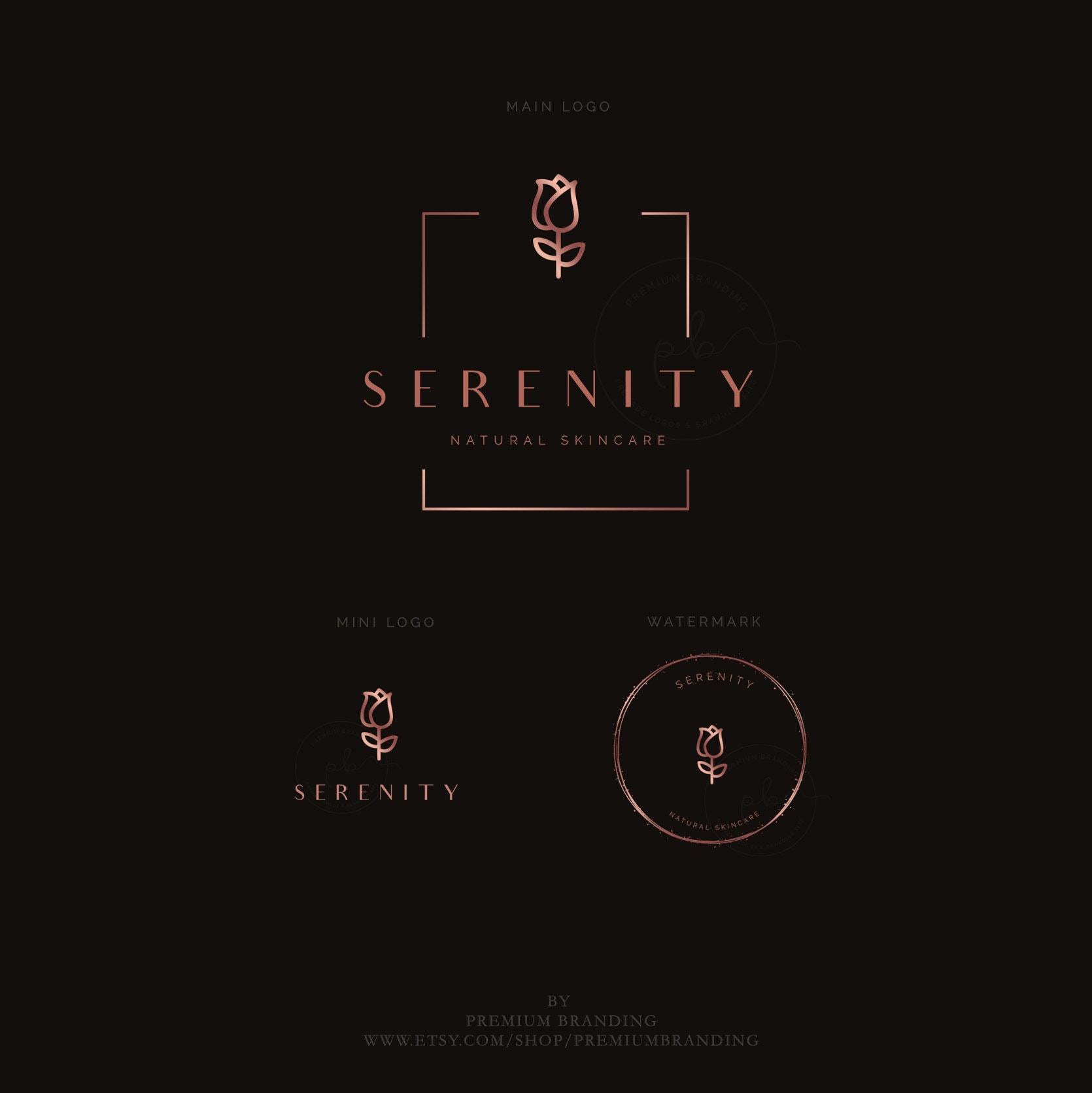 Skincare Logo Rose Logo Makeup Artist Logo Photography | Etsy