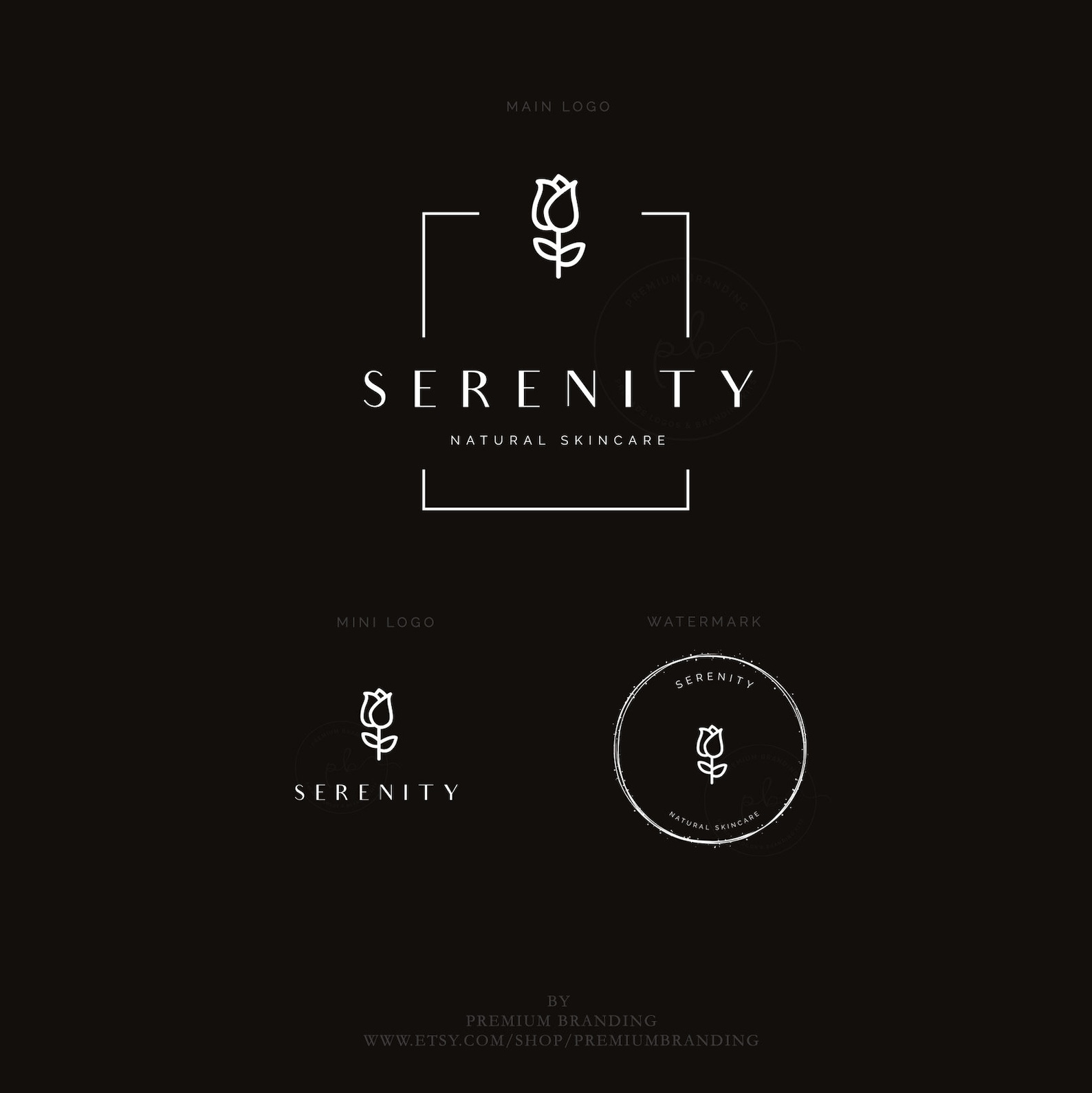 Skincare Logo Rose Logo Makeup Artist Logo Photography - Etsy