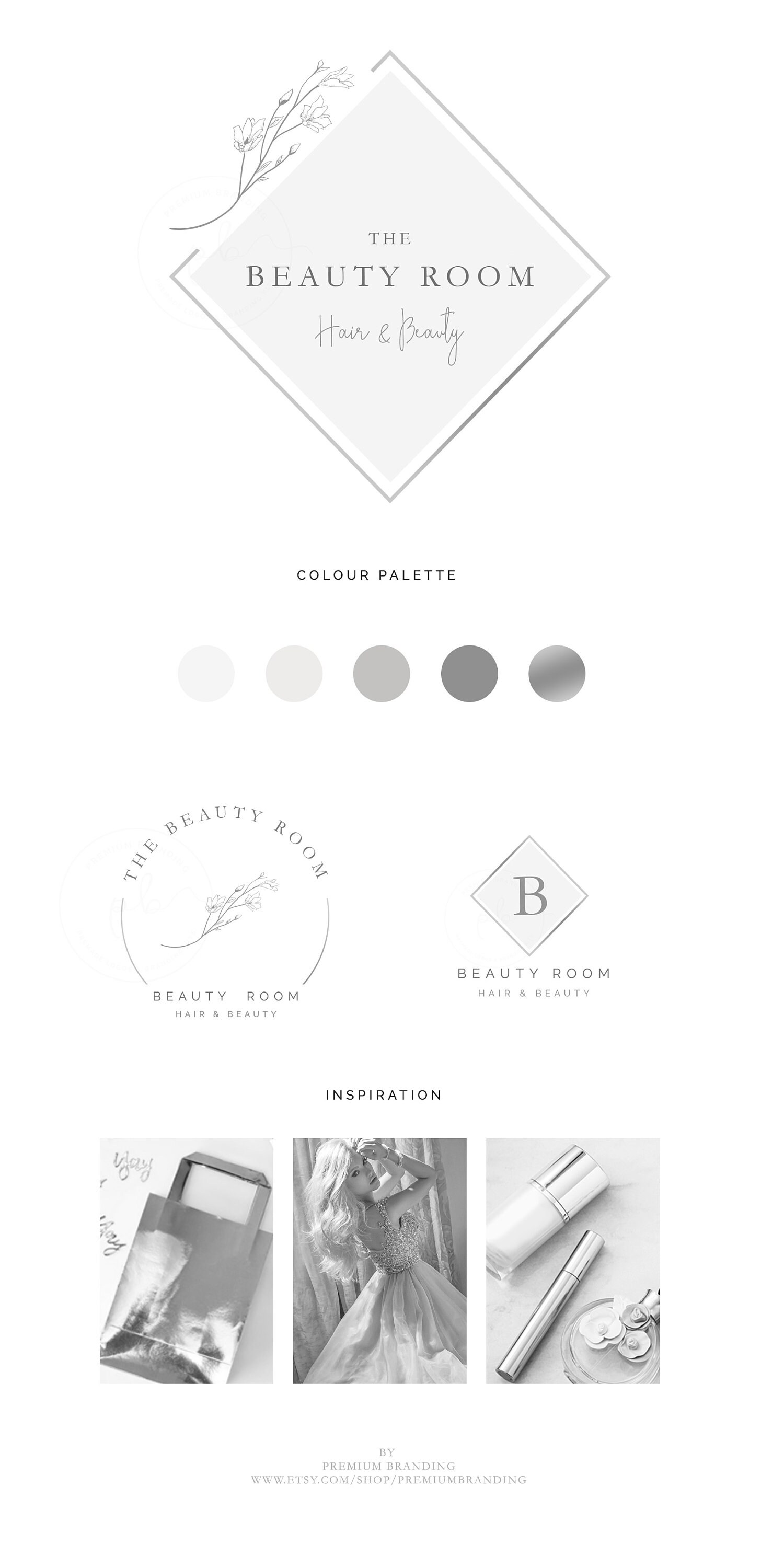 Beauty Logo, Skincare Logo, Photography Logo, Botanical Logo, Makeup ...