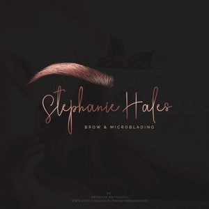 Brow Logo, Makeup Artist Logo, Beauty Logo, Lash Artist Logo, Eyebrow ...