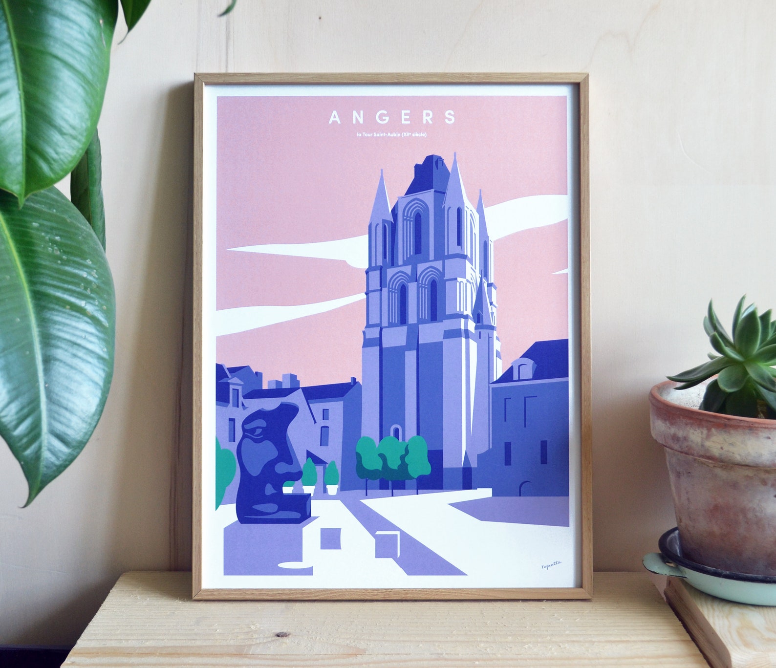 Affiche décorative ville d'Angers - Etsy France