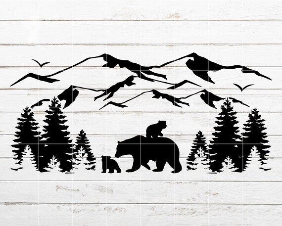 Mama Bear SVG Mountain SVG Forest SVG Camping Nature | Etsy Canada