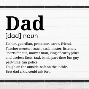 Definition Dad SVG Fathers Day SVG Funny SVG About Dad - Etsy