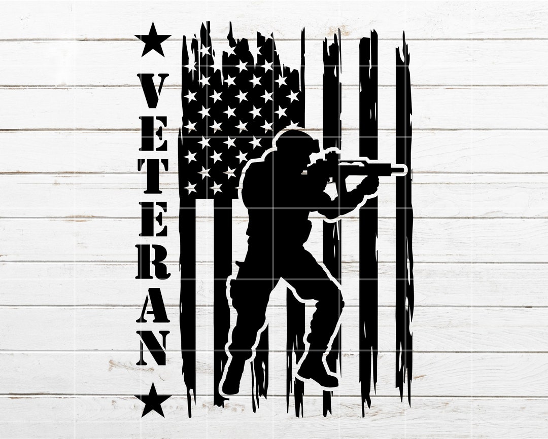 Distressed American Flag SVG, Soldier Veteran SVG, Patriotic Svg ...