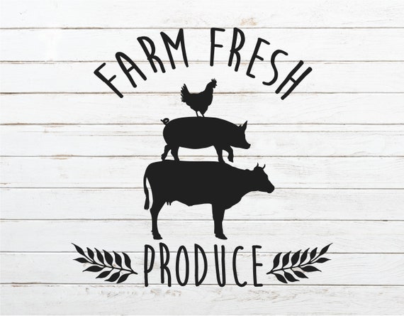 Farm Fresh Produce Svg Farmhouse SVG Farmers Market SVG | Etsy