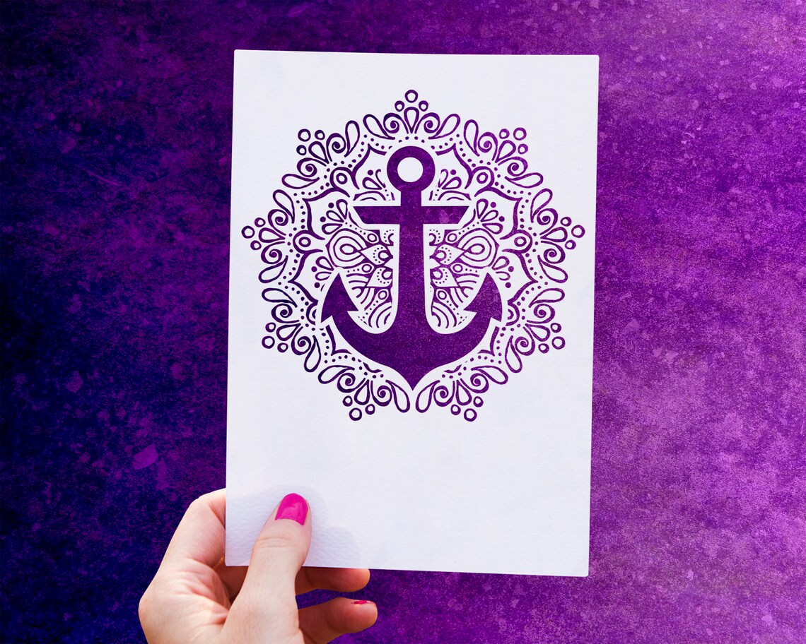 Anchor Mandala SVG Summer SVG Mandala Cut Files Cruise Door - Etsy