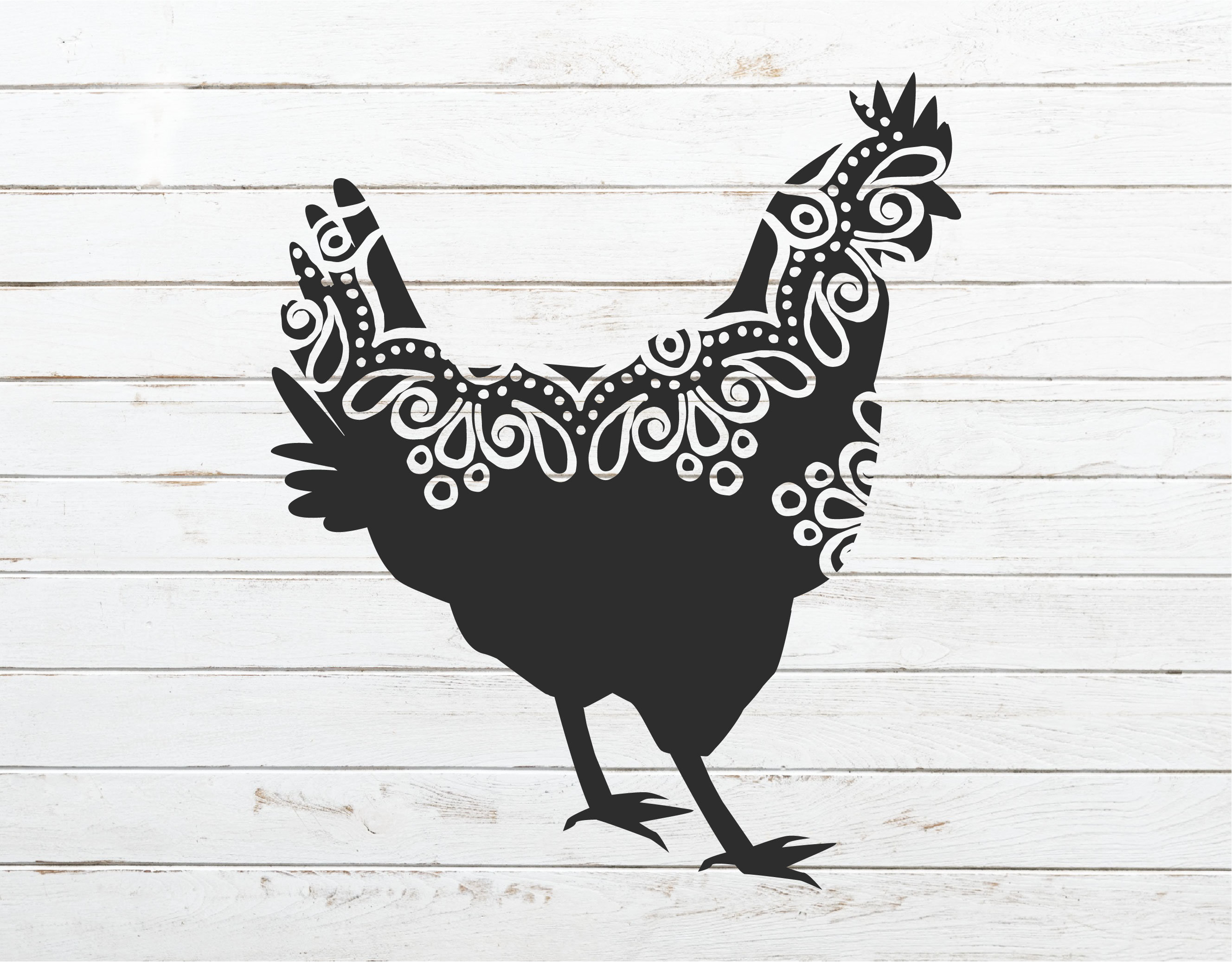 Chicken SVG Farmhouse SVG Chicken Mandala SVG Farm Life - Etsy