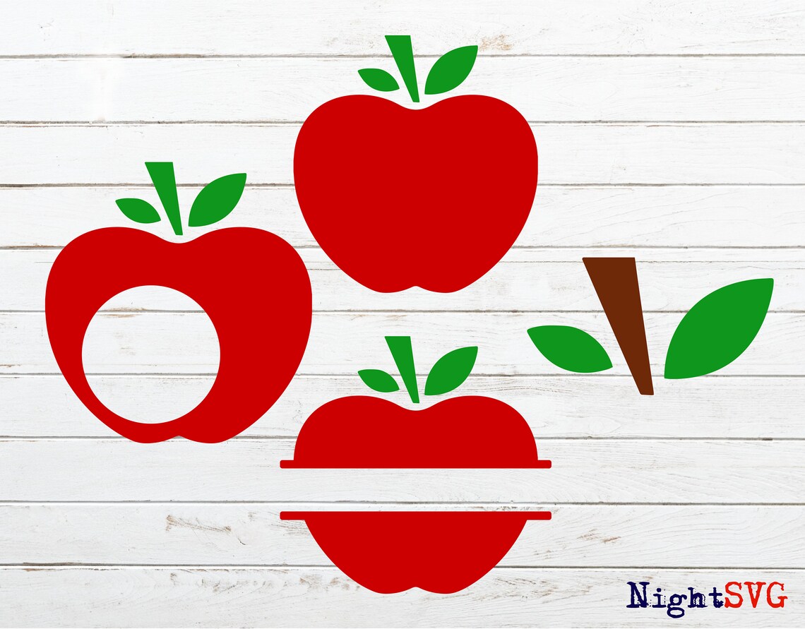 Apple SVG Apple Monogram SVG Teacher Svg Teacher Apple - Etsy
