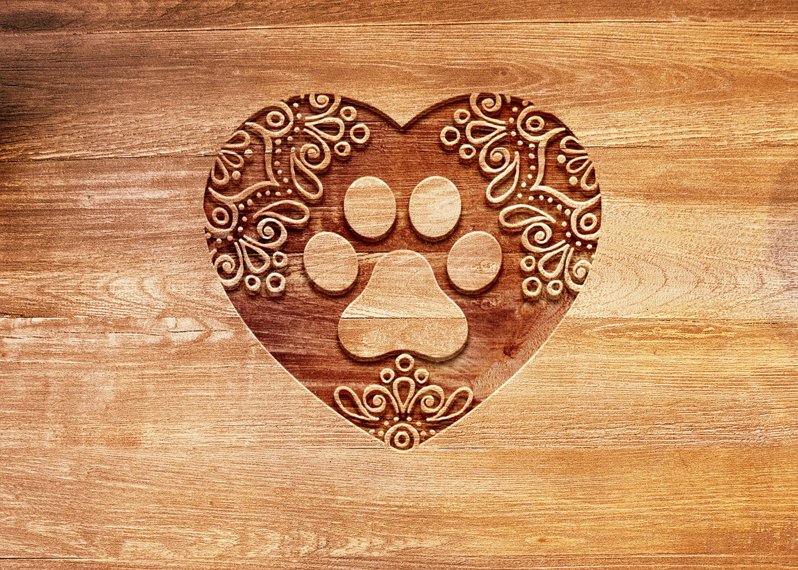 Dog Paw Mandala Svg Love Paw SVG Paw Print Mandala Dog | Etsy