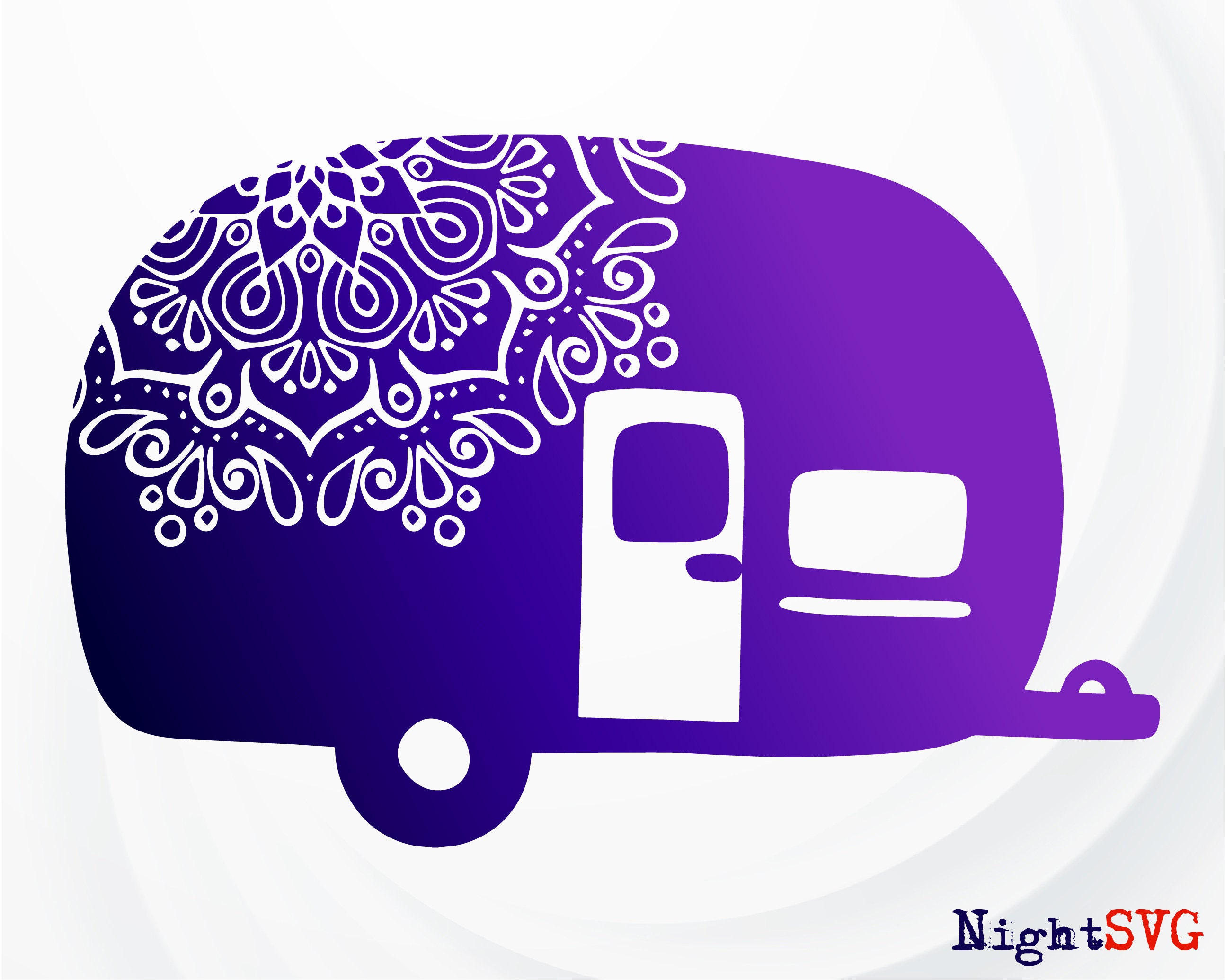 Camper mandala SVG Сamper Zentangle svg Trailer Camper svg - Etsy España