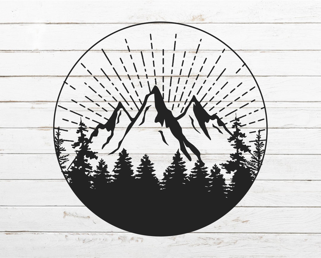 Mountain SVG, Adventure SVG, Landscape Svg for Decal, Nature Svg ...