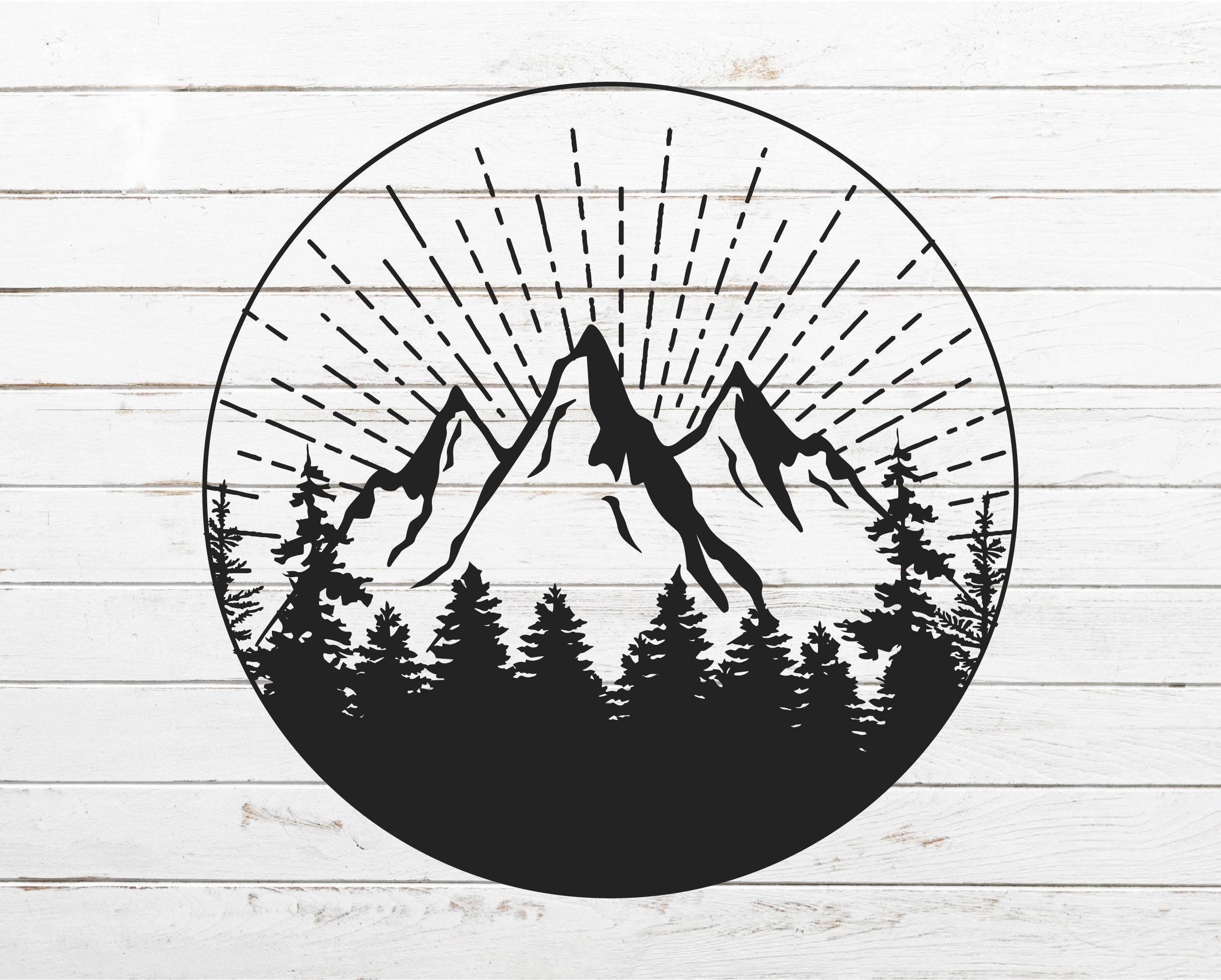 Mountain SVG Adventure SVG Landscape Svg for Decal Nature - Etsy