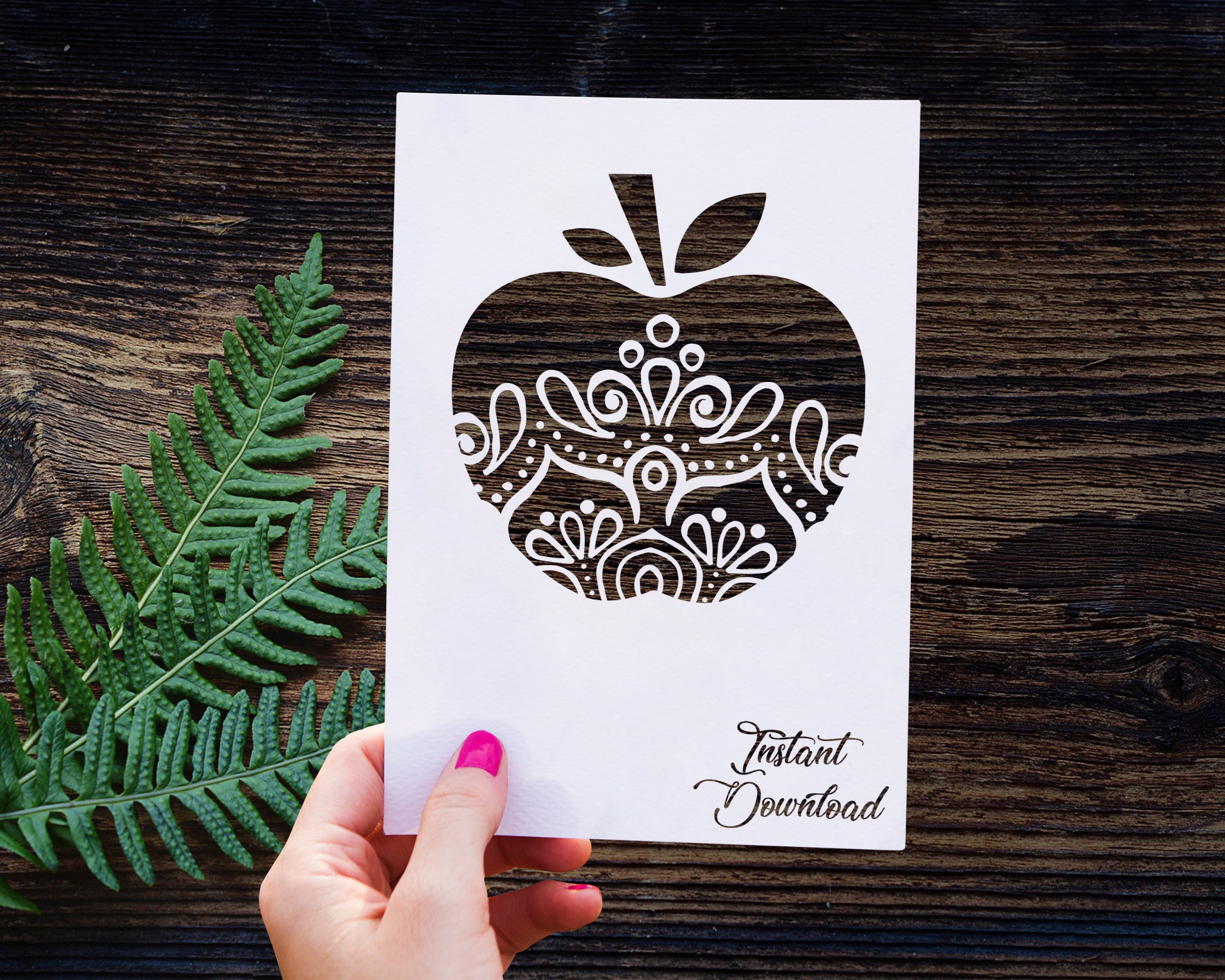 Apple Mandala SVG Apple Svg Fruit Svg Teacher Svg School - Etsy