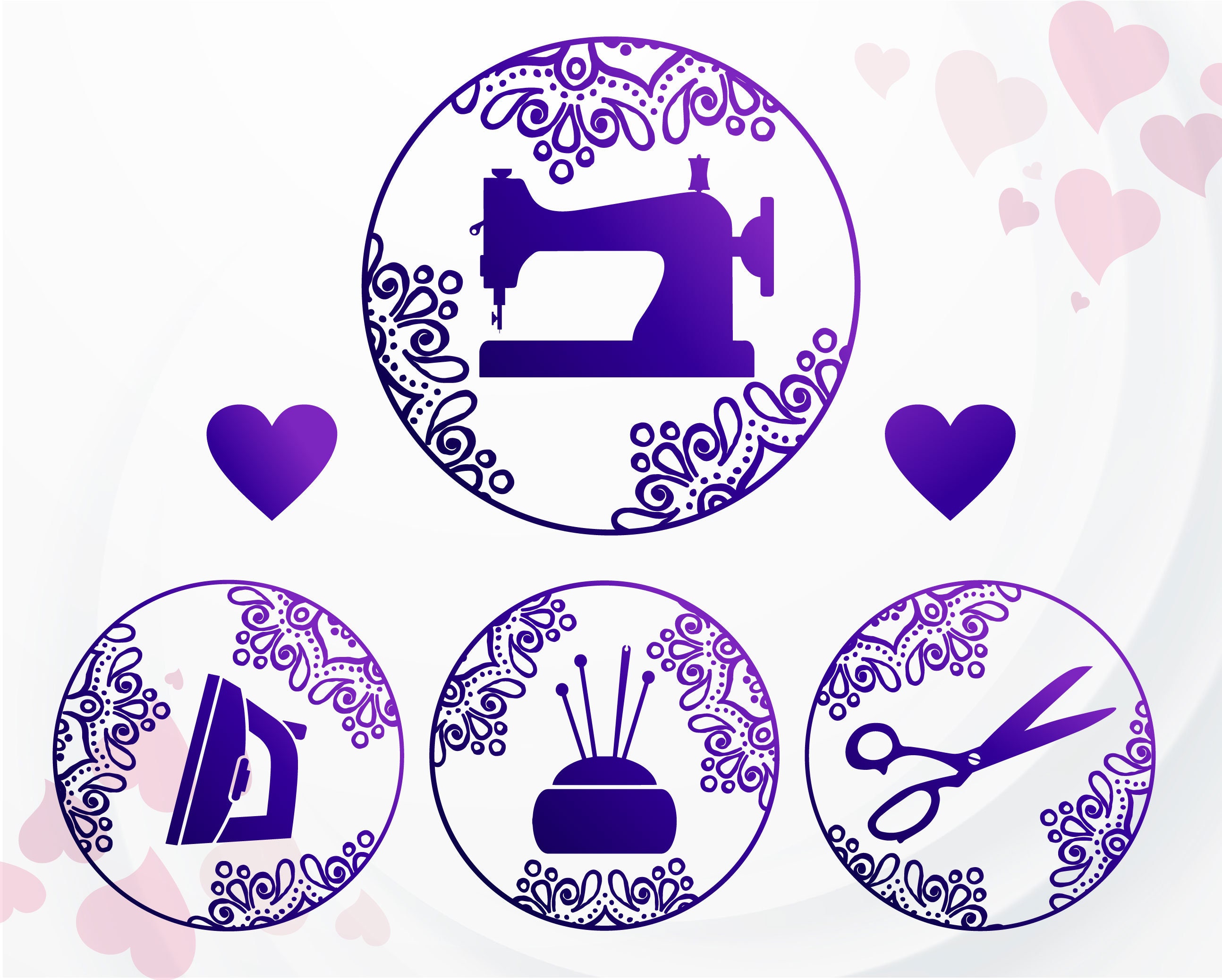 Sewing Machine SVG Sewing SVG bundle Seamstress SVG Tailor | Etsy