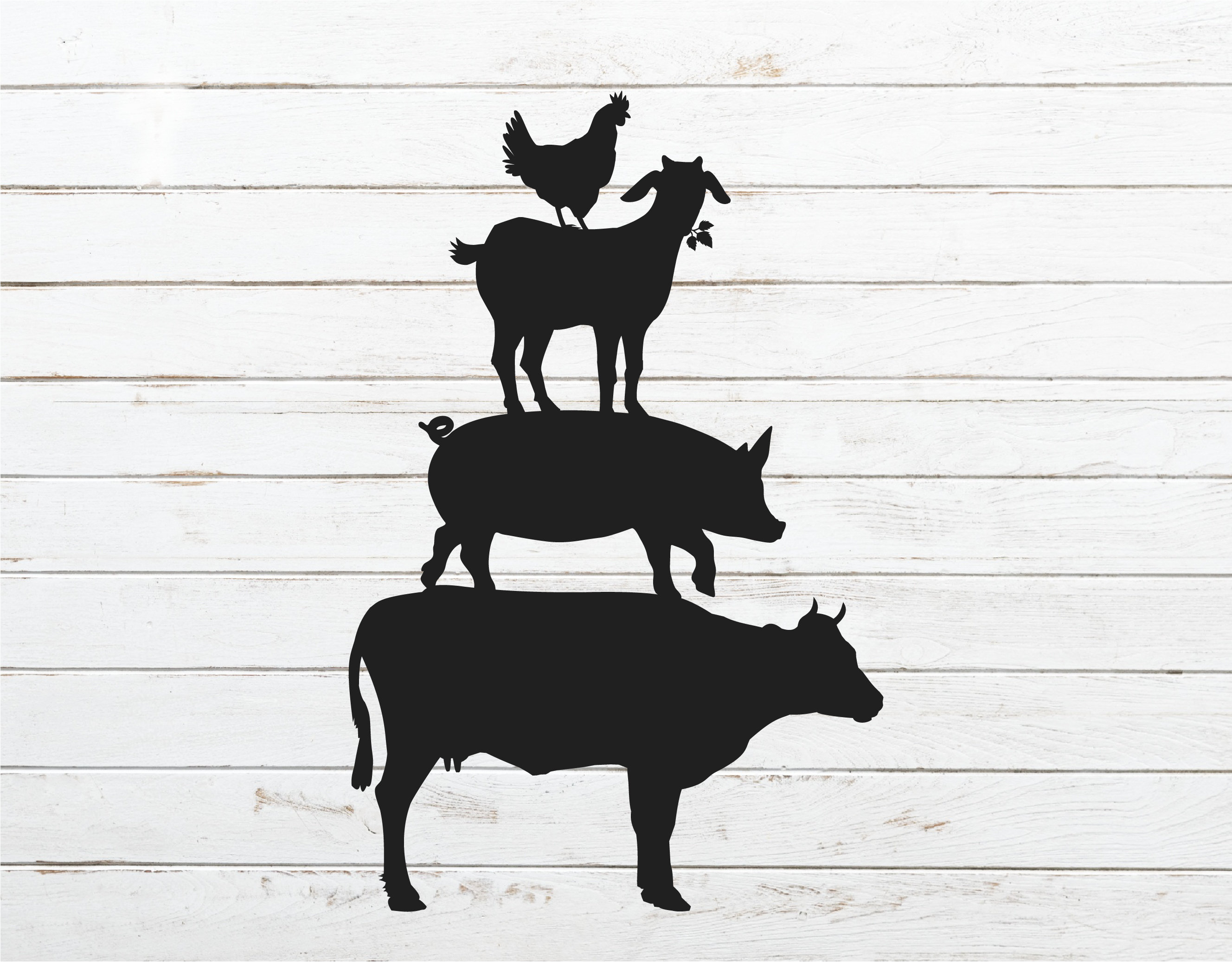 Farm animal SVG Farmhouse SVG Farm life svg Cow svg Pig | Etsy