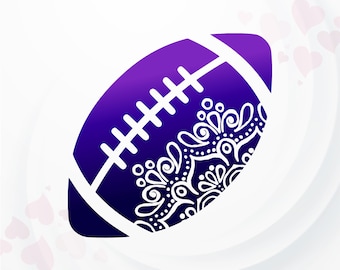 Mandala Football Svg - Etsy