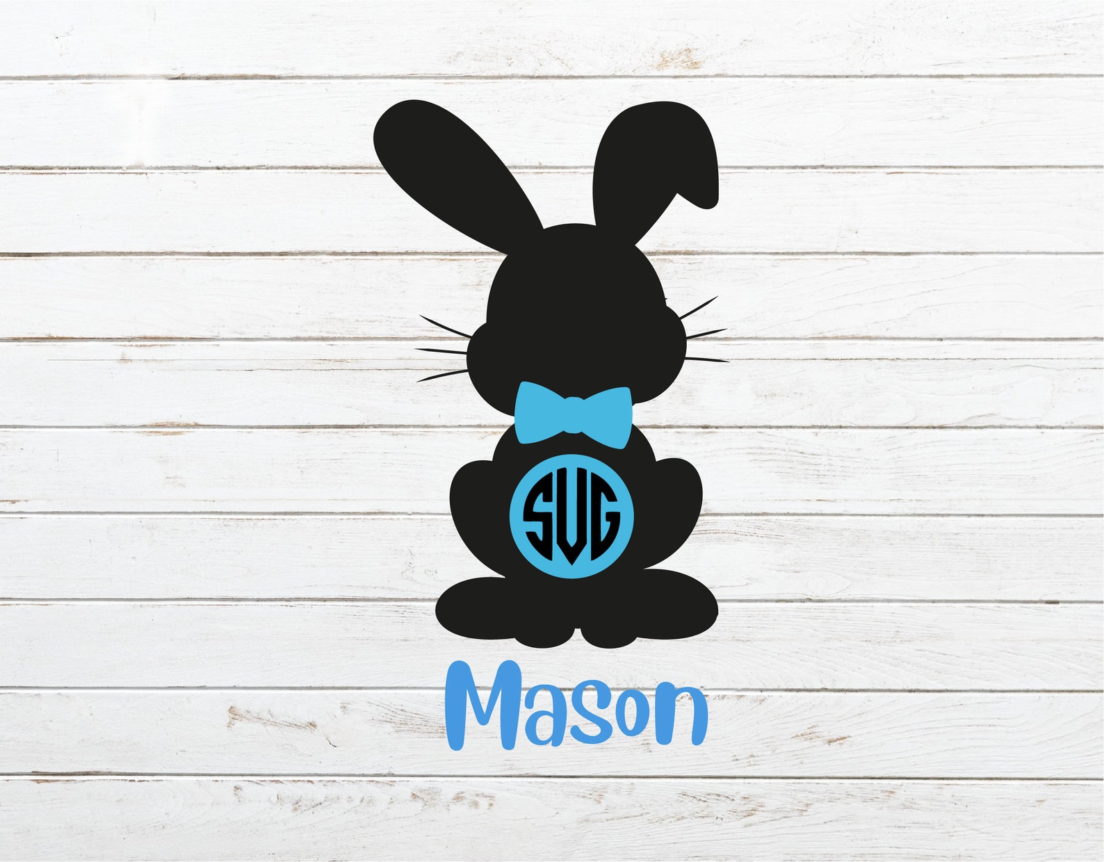 Bunny SVG Easter SVG Easter Bunny Boy Svg Bunny Monogram - Etsy