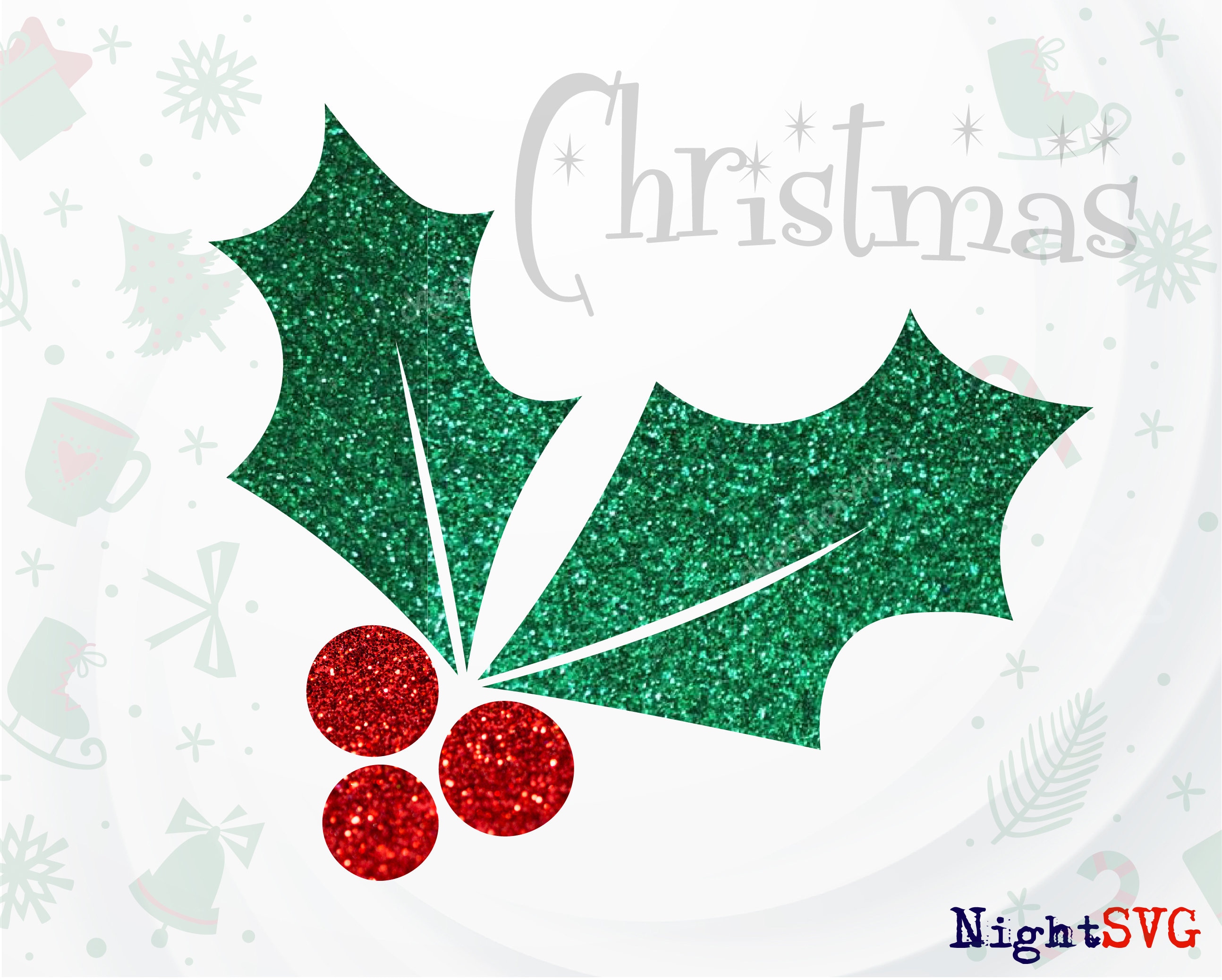 Christmas Holly SVG Christmas decor svg Holly Berry svg | Etsy