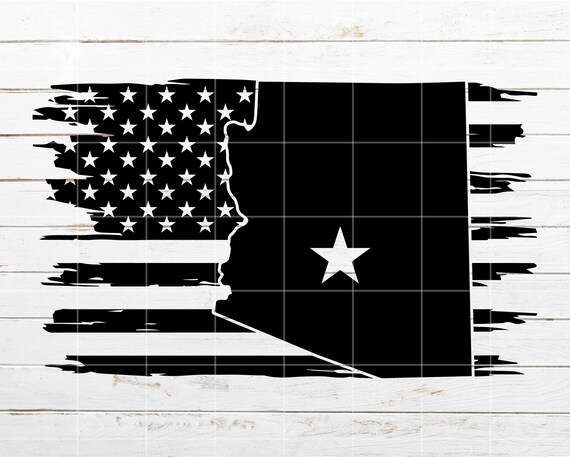 Arizona SVG Distressed American Flag Svg Patriotic SVG for | Etsy