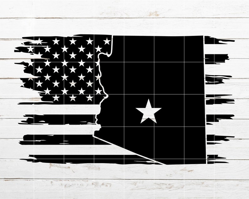 Arizona SVG Distressed American Flag Svg Patriotic SVG for - Etsy