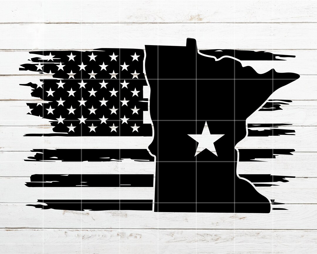 Minnesota SVG, Flag SVG, Distressed Flag Svg, American Flag Cut or ...