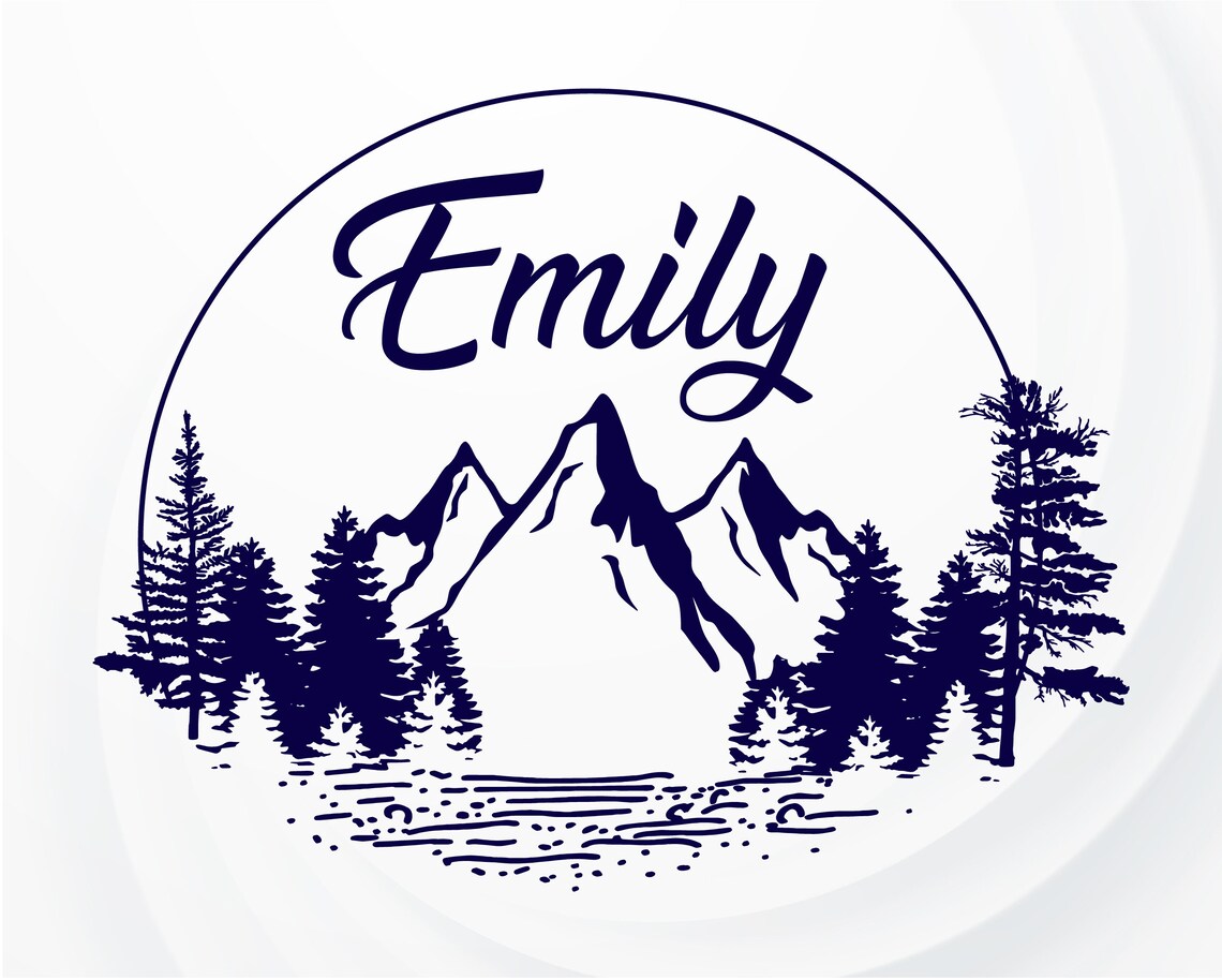 Mountain SVG Tree SVG Trees and Mountain Svg Landscape SVG - Etsy