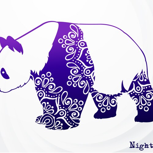 Panda Mandala SVG Panda for Cricut Panda Mama Bear SVG - Etsy