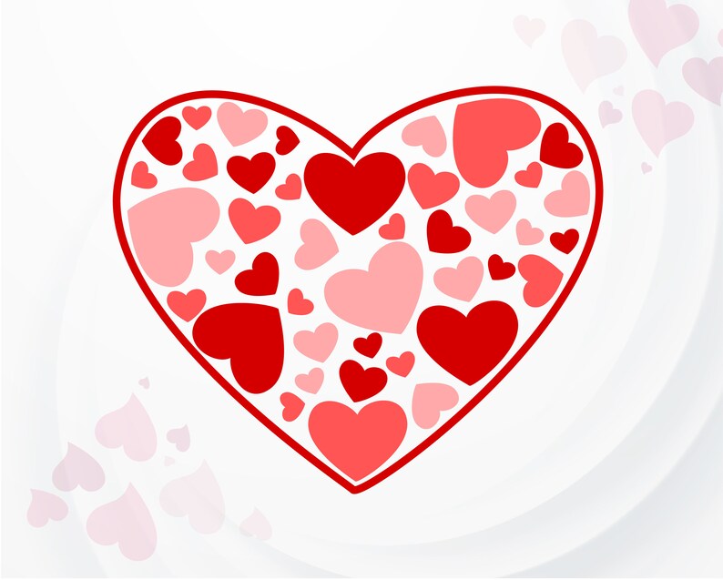 Heart SVG Valentine SVG Love Svg Valentine Hearts Svg for - Etsy