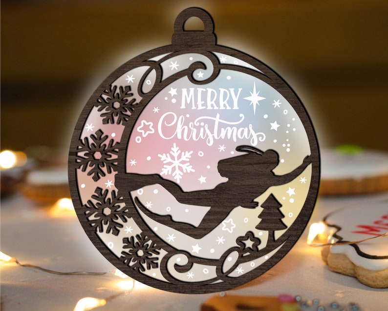 Scuba Diver Christmas Ornament SVG Glowforge Laser Cut File - Etsy