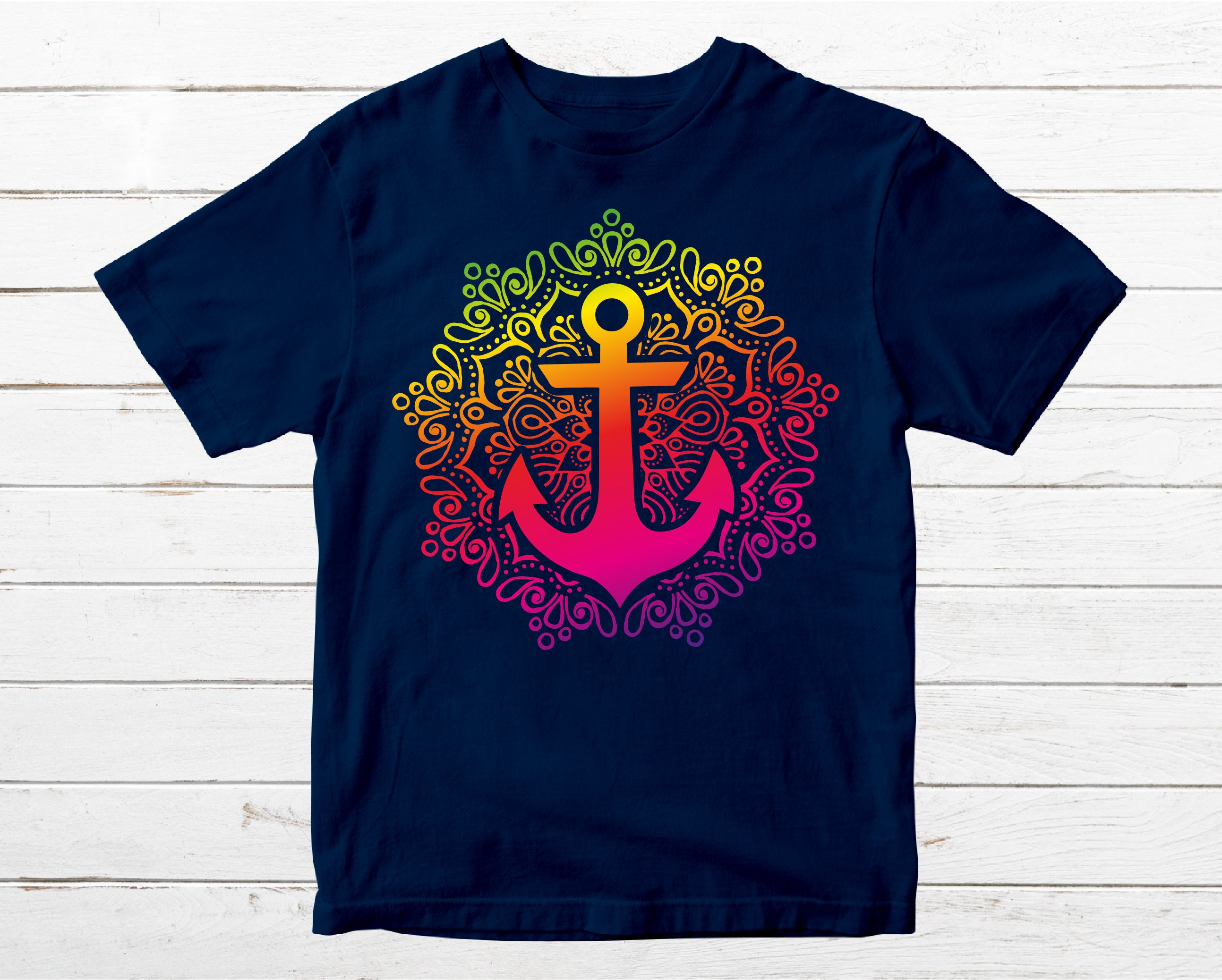 Anchor Mandala SVG Summer SVG Mandala Cut Files Cruise Door | Etsy