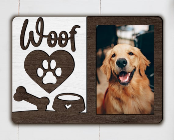 Dog Picture Frame Glowforge SVG Laser Cut File Pet Photo Dog | Etsy