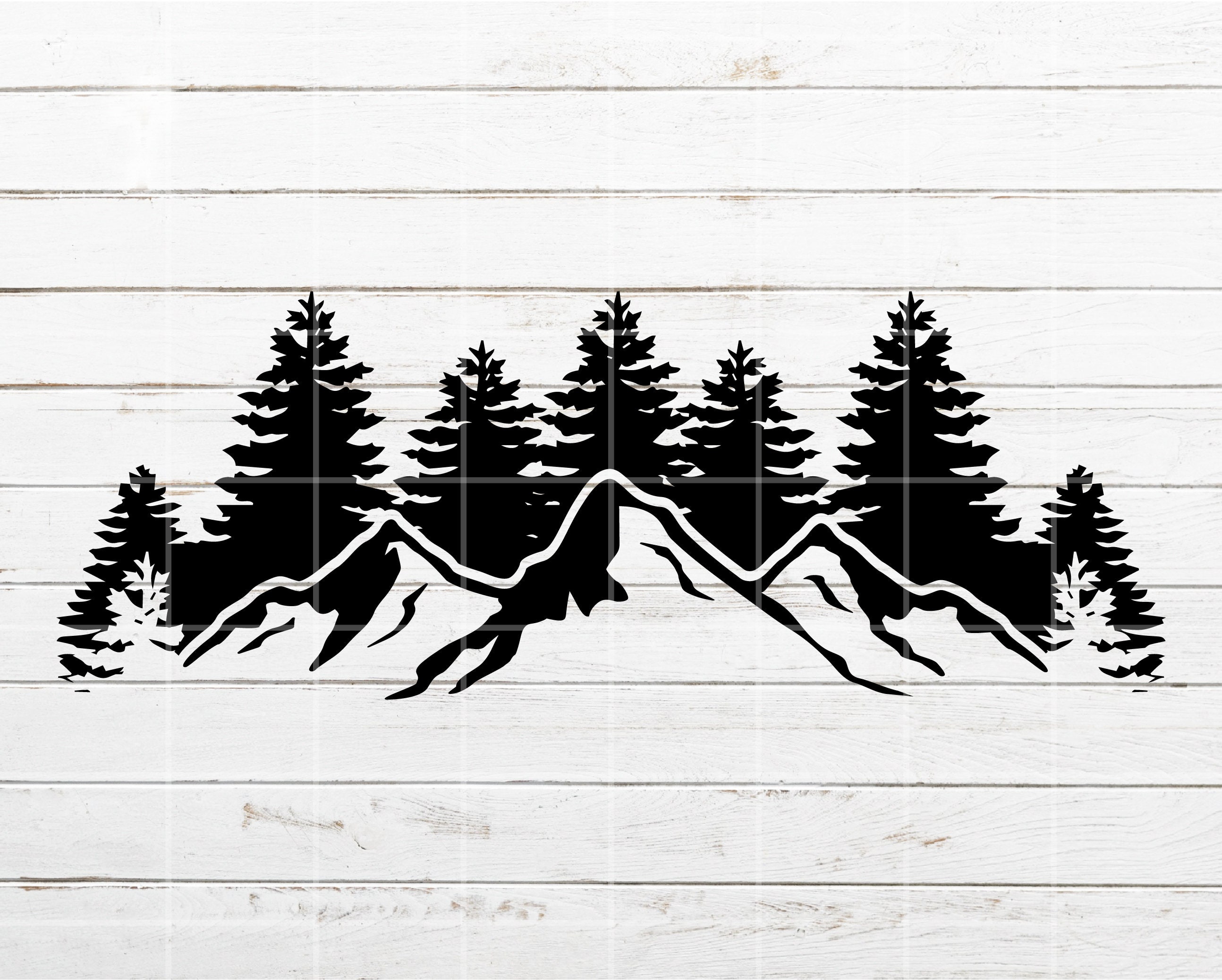 Mountain Scene SVG Tree SVG Nature Landscape SVG Forest - Etsy