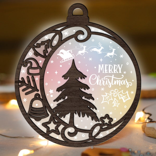 Cnc Wood Christmas Ornaments - Etsy