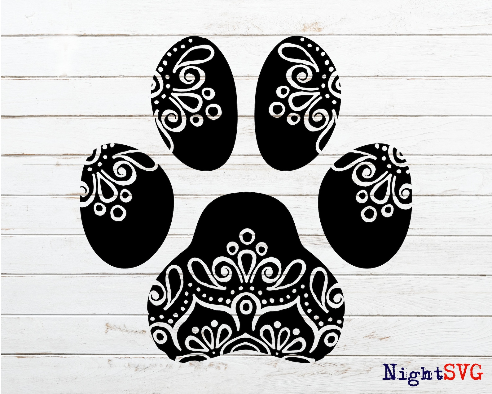 Paw Mandala Svg Dog Paw SVG Dog Mandala Svg Dog Zentangle - Etsy