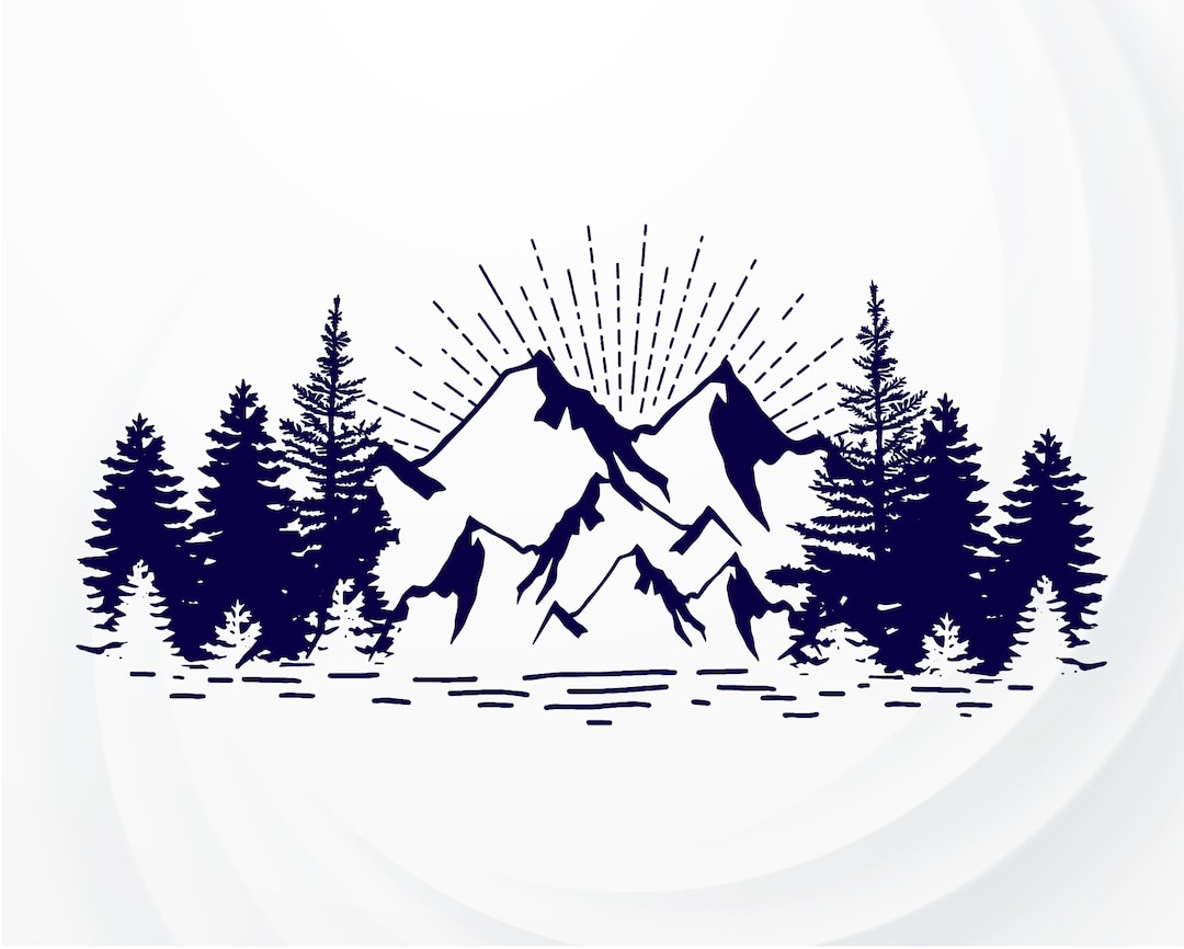 Mountains SVG, Landscape Svg, Nature SVG Vector File for Cricut ...