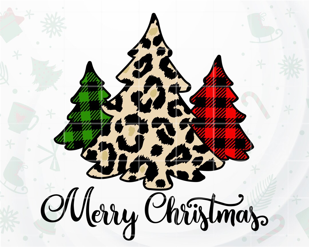 Christmas Tree SVG, Buffalo Plaid SVG, Fuzzy Leopard SVG, Cheetah Svg ...