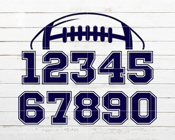 Football Number SVG Half Ball SVG Family Fan SVG for Shirt | Etsy