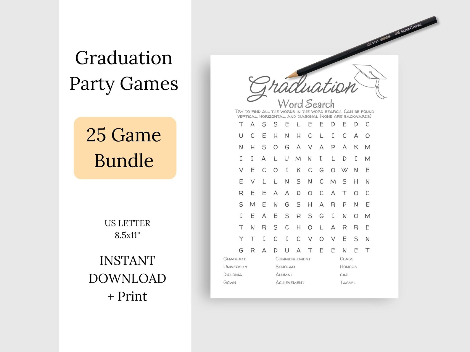 Graduation Party Games Graduation Bundle 25, Printable Games, Party ...