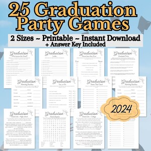 Graduation Party Games Graduation Bundle 25, Printable Games, Party ...