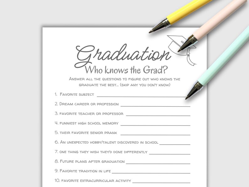 Graduation Party Games Graduation Bundle 25, Printable Games, Party ...