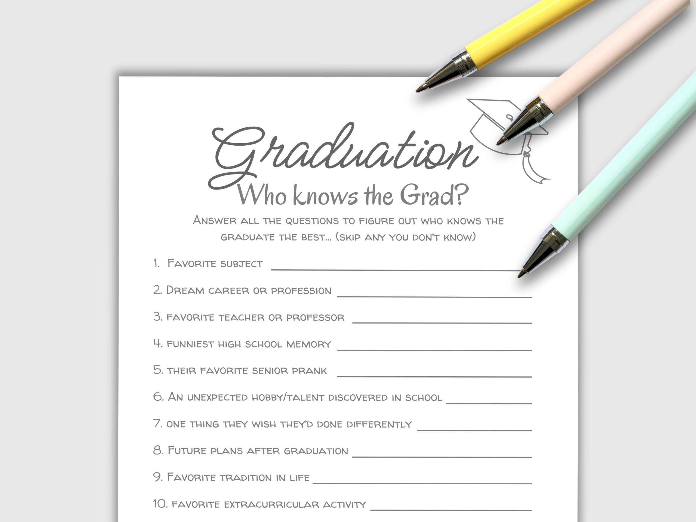Graduation Party Games Graduation Bundle 25, Printable Games, Party ...