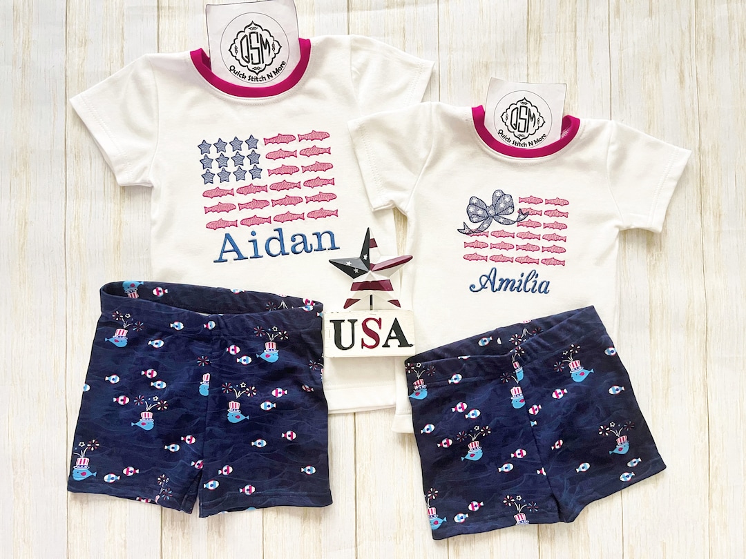 Patriotic Pajamas Boys Girls Baby Toddler Kids 4th of July Pjs ...