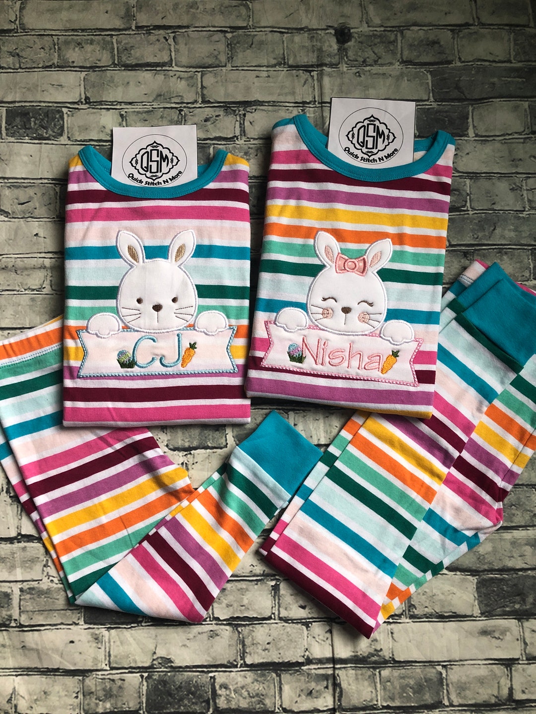 Personalized Easter Pajamas for Kid Toddler Baby. Matching Sibling ...