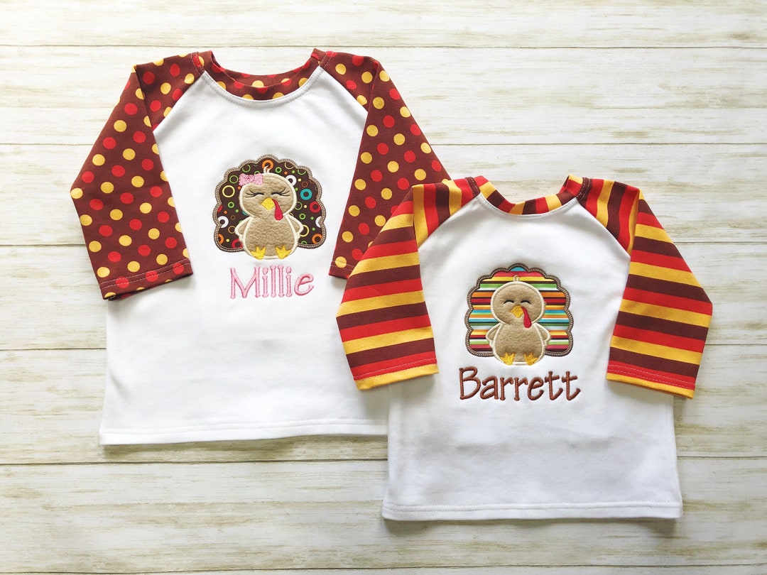 Matching Siblings Thanksgiving Shirt, Kids Fall Turkey Thanksgivings ...