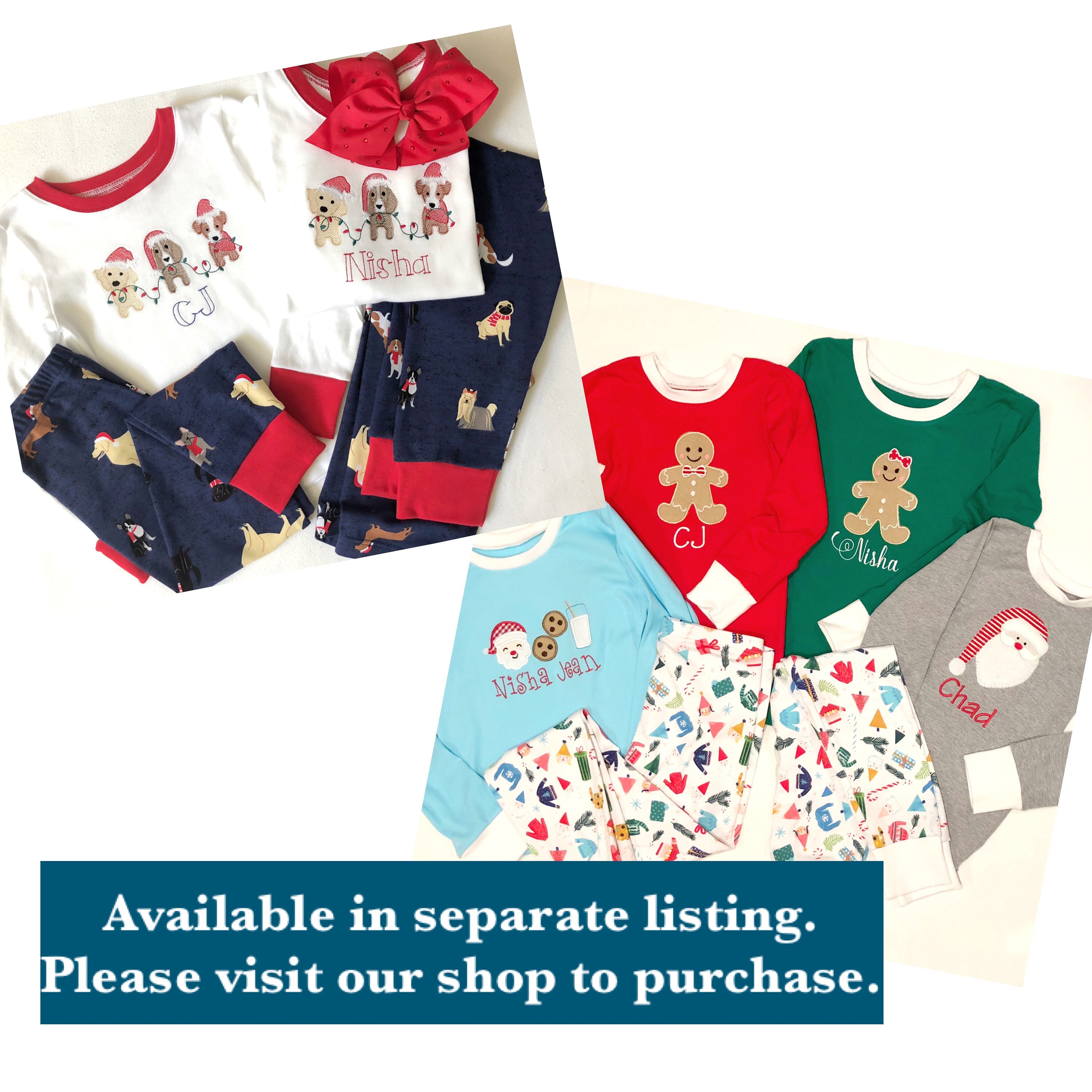 Kids Christmas Pajamas. Siblings Matching Christmas Pjs | Etsy