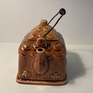 Vintage Gingerbread House Teapot With Wire Handle Made in Japan Perfect ...