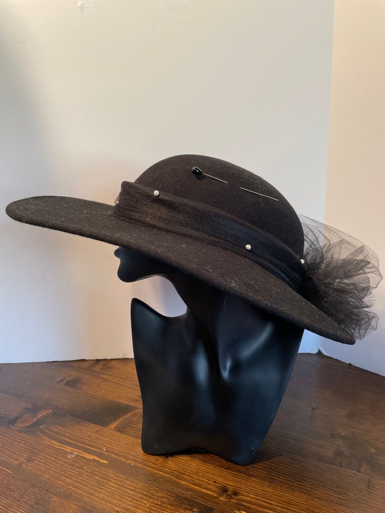 Vintage Wide Brim Doeskin Felt Hat Bollman Ht Co. - Etsy