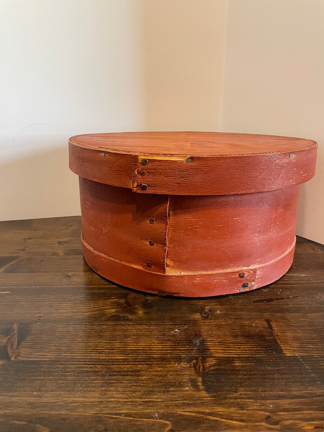 Vintage Red Wood Cheese Box, Farmhouse Storage - Etsy