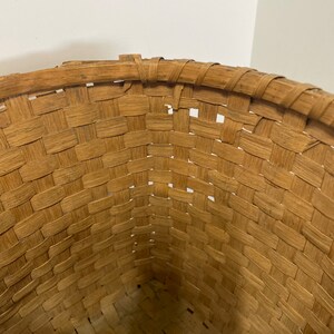 Vintage Oak Split Basket, Storage Basket, Hand Woven Basket, - Etsy