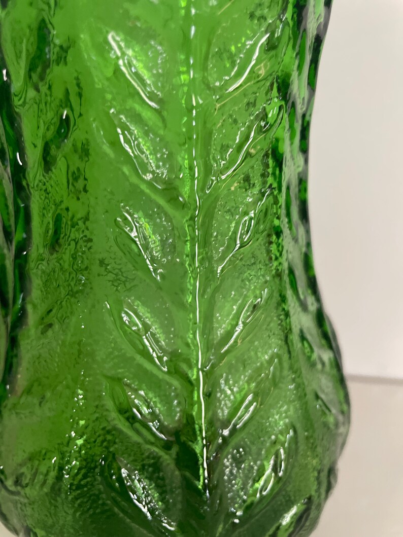 Vintage 1980 FTD Green Flower Vase Collectible Glass Vase - Etsy